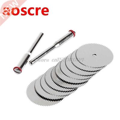 10PCS/SET Wood Saw Blade Disc + 2 x Rod Dremel Rotary Cuttin