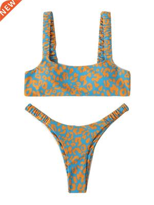 Women Bikini Push Up Padded Thong Swimsuit Cut Bathing Suit