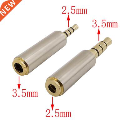 2Pcs .5mm to 2.5mm / 2.5 mm to .5 mm 4 Poles Stereo Audio