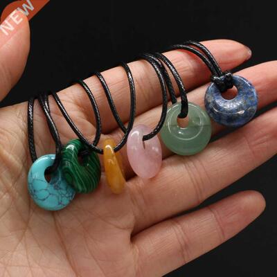 Natural Malachites Rose Quartzs Pendant Necklace Simple Styl