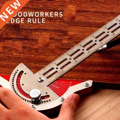 1PCS Woodworkers Edge Rule Protractor Round Head Rotary 1MM