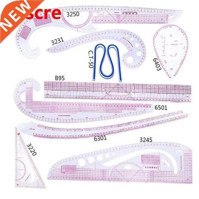 9pcs/set Tailor Measuring Kit DIY French Curve Sewing Set Mu