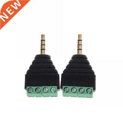 New 3.5mm Stereo Male Plug to AV Screw Video Balun Terminal
