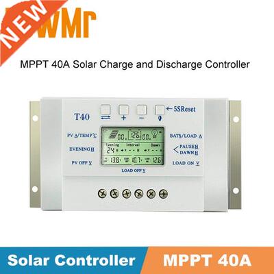 MPPT 40A Solar Charge And Discharge Controller 12V 24V LCD U
