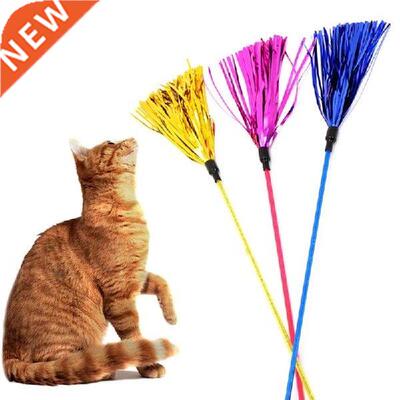 Legendog 1pc Cat Wand Tassel Toy Interactive Funny Squeaky