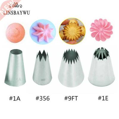 LINSBAYWU 4Pcs Big Cream Icing Piping Nozzles Cake Baking