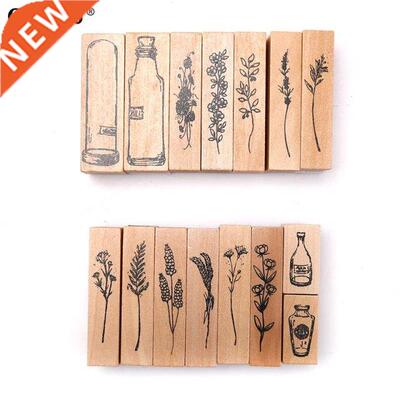 Vintage Forest Plants Leaf Stamp  Wooden Rubber Stamps Fo