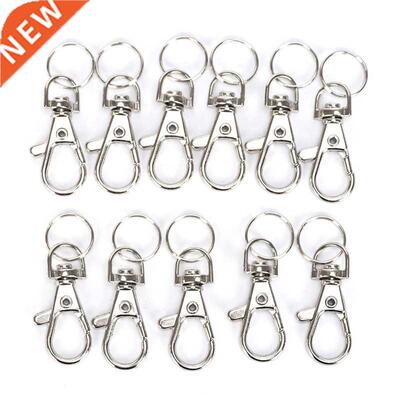 10pcs/lot Silver Metal Auto Key Chain Ring Swivel Lobster Cl