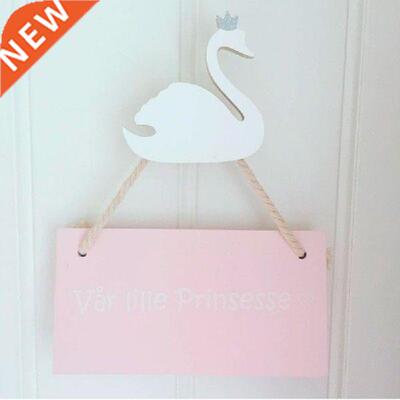 Cute Swan Kayu Pakaian Kait Gantungan Dinding Dekorasi Anak