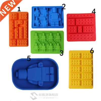 1 Piece Silicone Lego Building Blocks Robot 3D  Mold Choc