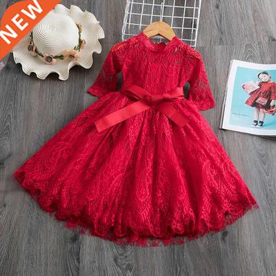 Lace Christmas Dress Girls New Year Costume Princess Wedding