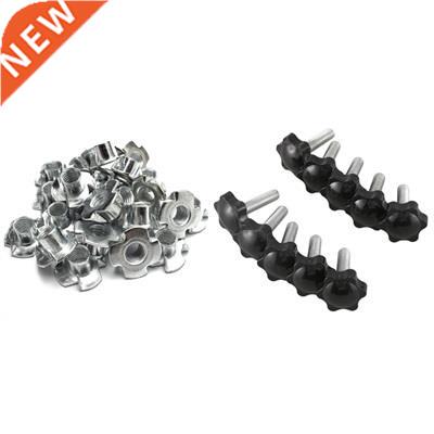 50Pcs M8 Metal Captive T Nuts Pronged Tee Blind Nuts Metric