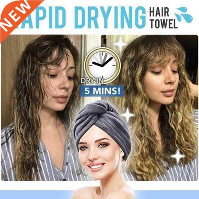 Microfiber Hair Fast Drying Dryer Towel Bath Wrap Hat swimmi