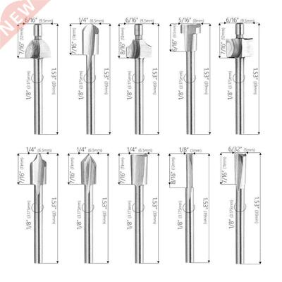 *10pcs HSS Router Bits Wood Cutter Milling Fits Dremel Rotar