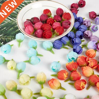 Artificial Tea Rose Flowers Small Bud Bouquet Wedding Home F