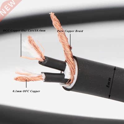 Preffair X418 OFC OCC Copper RCA XLR Audio 8mm HiFi Audio In