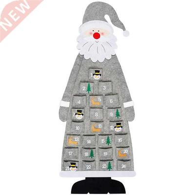 Christmas Felt Advent Calendar Wall Hanging Santa Advent Cal