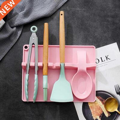 Spoon Holder Multi Grooves Het Resistnt Silicone Stove Top