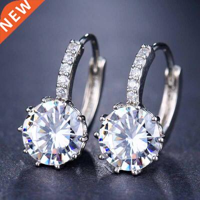LXOEN Fashion 10 Colors AAA CZ Hoop Earrings For Women Silve