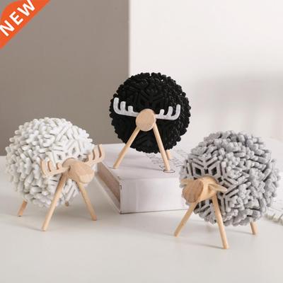 1 Set Cup Coaster Sheep Shape Rack Detachable Felt Heat-insu