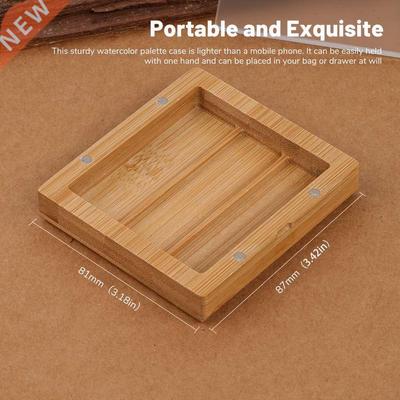 Portable Bamboo Watercolor Palette Case Unique Magnetic Sli