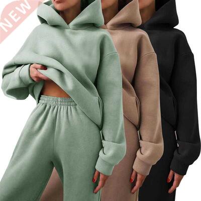 Women's Tracksuit Suit Autumn Fashion Warm Hoodie Sweatshirt