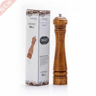 Salt and Pepper Mill, Wood Pepper Shakers with Strong Adjust