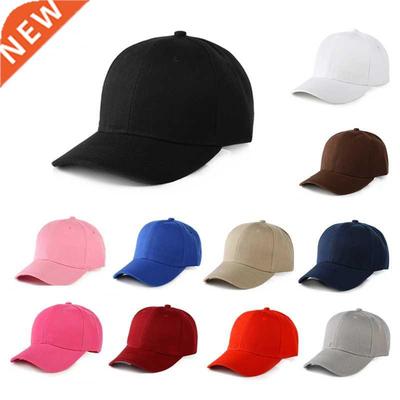 Unisex Black Casquette Solid Color Baseball Cap Men Women Co