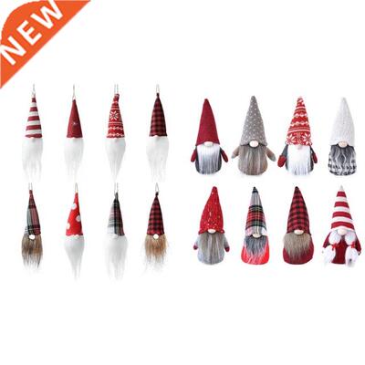 Christmas Gnome Dolls 8 Pcs Plush Elf Doll Ornament for Xmas