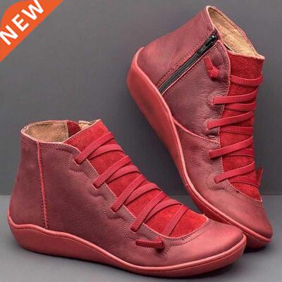 Women Boots Autumn Retro Female Shoes Fashion Leather Ankle