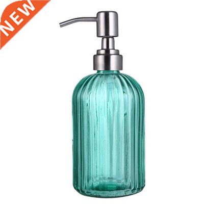 Glass Soap Dispenser 14 OZ Hand Soap Dispensers With Stainle