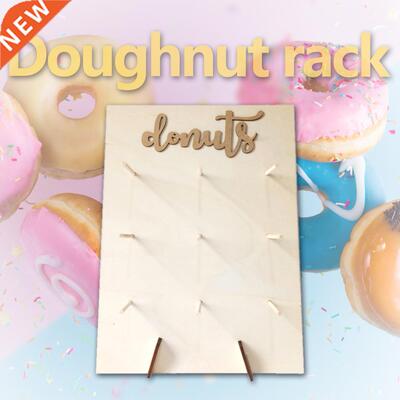 Wooden Donut Wall Stand Doughnut Holder Baby Shower Kid