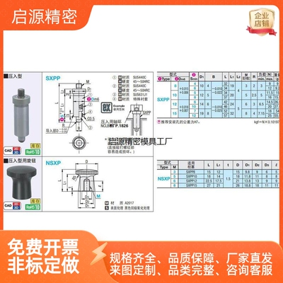 NSXP3/5/6/8压入型旋钮柱