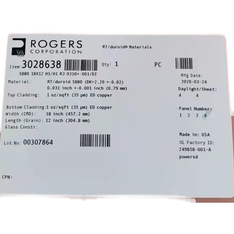 罗杰斯5880高频板材Rogers5880 RO3003 RO4350B RO4003C RT6010_虎窝淘