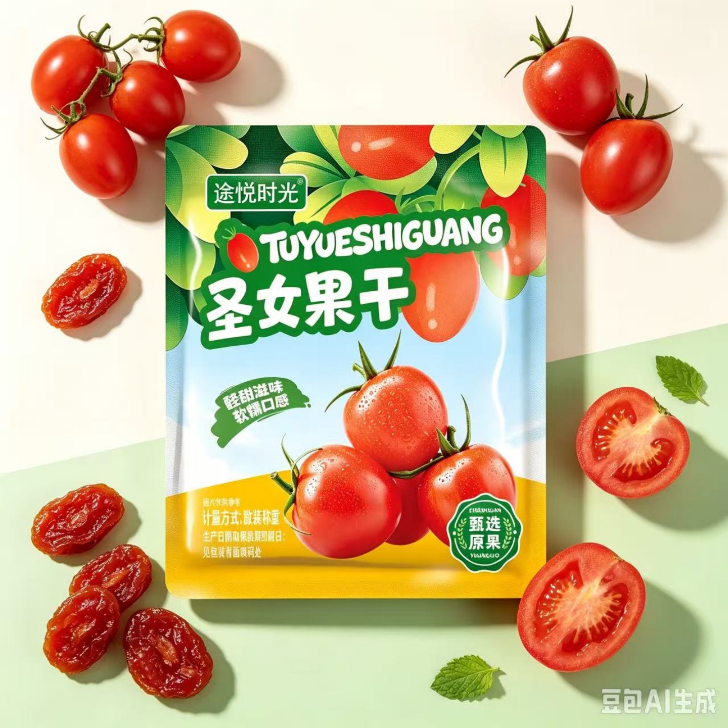 途悦时光圣女果干千禧果番茄干小西红柿酸甜蜜饯果脯休闲小零食