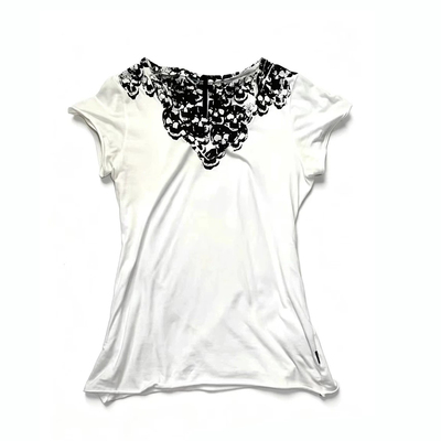 LGB先锋视觉系骷髅V领T恤