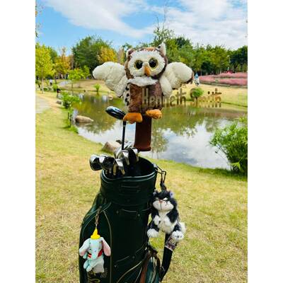超仿真猫头鹰一号木高尔夫杆套球道木杆套小鸡腿高尔夫帽套高品质