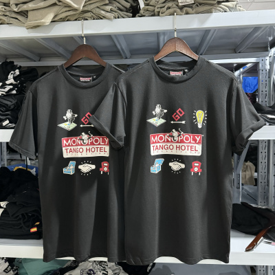 出口单 MONOPOLY大富翁DREAMERS圆领短袖男女同款t恤夏季薄款2379
