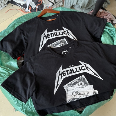 Metalica 金属乐队 经典专辑1982Demo磁带短袖男女夏薄t恤透气381