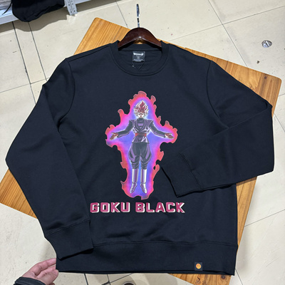 出口单GOKU BLACK龙超周边毛圈圆领卫衣男女休闲秋冬宽松上衣2467