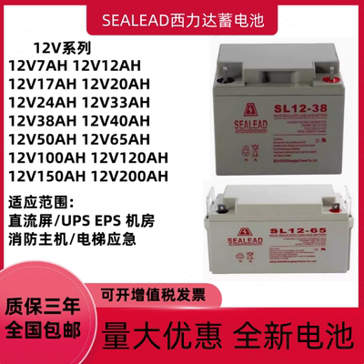 SEALEAD西力达蓄电池SL12V100AH65AH38AH24AH17AH消防直流屏UPS
