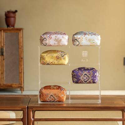 知舍 如意云鹤纹抽纸盒 茶桌 客厅 中式 布艺抽纸袋 纸巾盒收纳袋