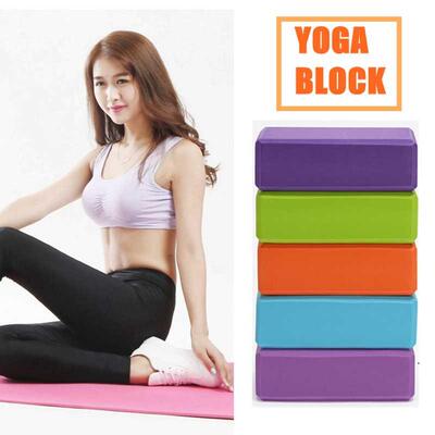 2PCS EVA Yoga Block Foam Brick Stretching Aid Gym Pilates Fo
