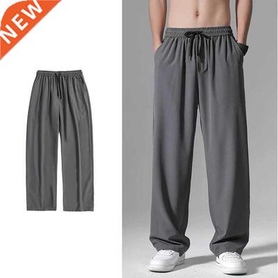 Summer Ultra Thin Lightweight Pants Men Ice Cool Oversize Wi