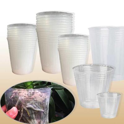 Garden Nursery Pot Plant Growing 18 Sizes Transparent Plasti