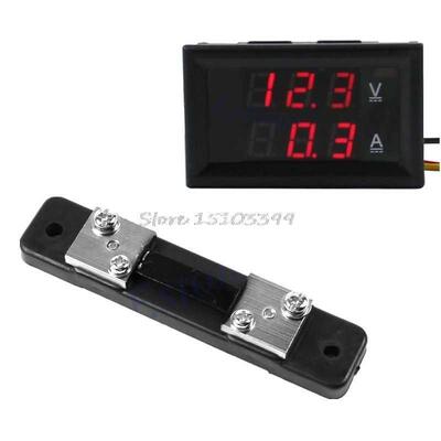 DC 4.5-30V 0-50A Red LED Digital Volt Meter Ammeter Voltage