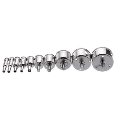 10Pcs Diamond Hole Saw set Hole Saw Drill Bit Cutter Tile Gl