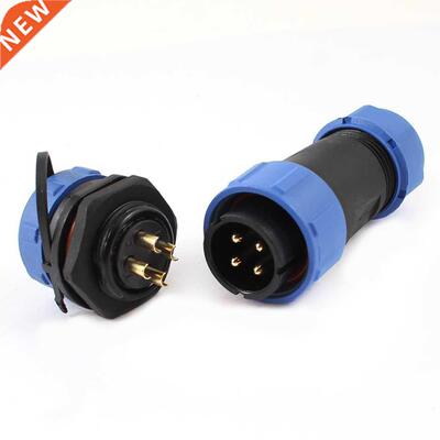 21mm 4 Pin Connecting Aviation Plug Cable Gland w Cap
