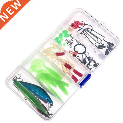 T4MF 52Pcs/Pack Fishing Soft Lure Plastic Baits Artificial