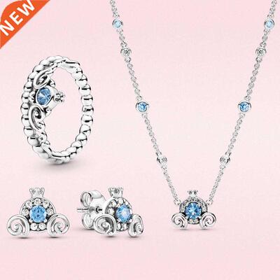 925 silver Earrings Pumpkin Car Crown series Necklace silver